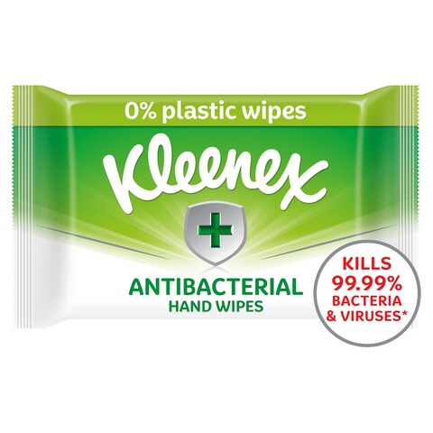 Kleenex 0% Plastic Antibacterial Tissue Hand Wipes 36 wipes - Tesco ...
