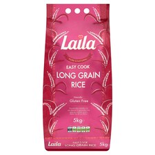 Laila Easy Cook Rice 5Kg - Tesco Groceries