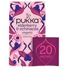 Pukka Elderberry & Echinacea Organic 20 Tea Bags 40G - Tesco Groceries