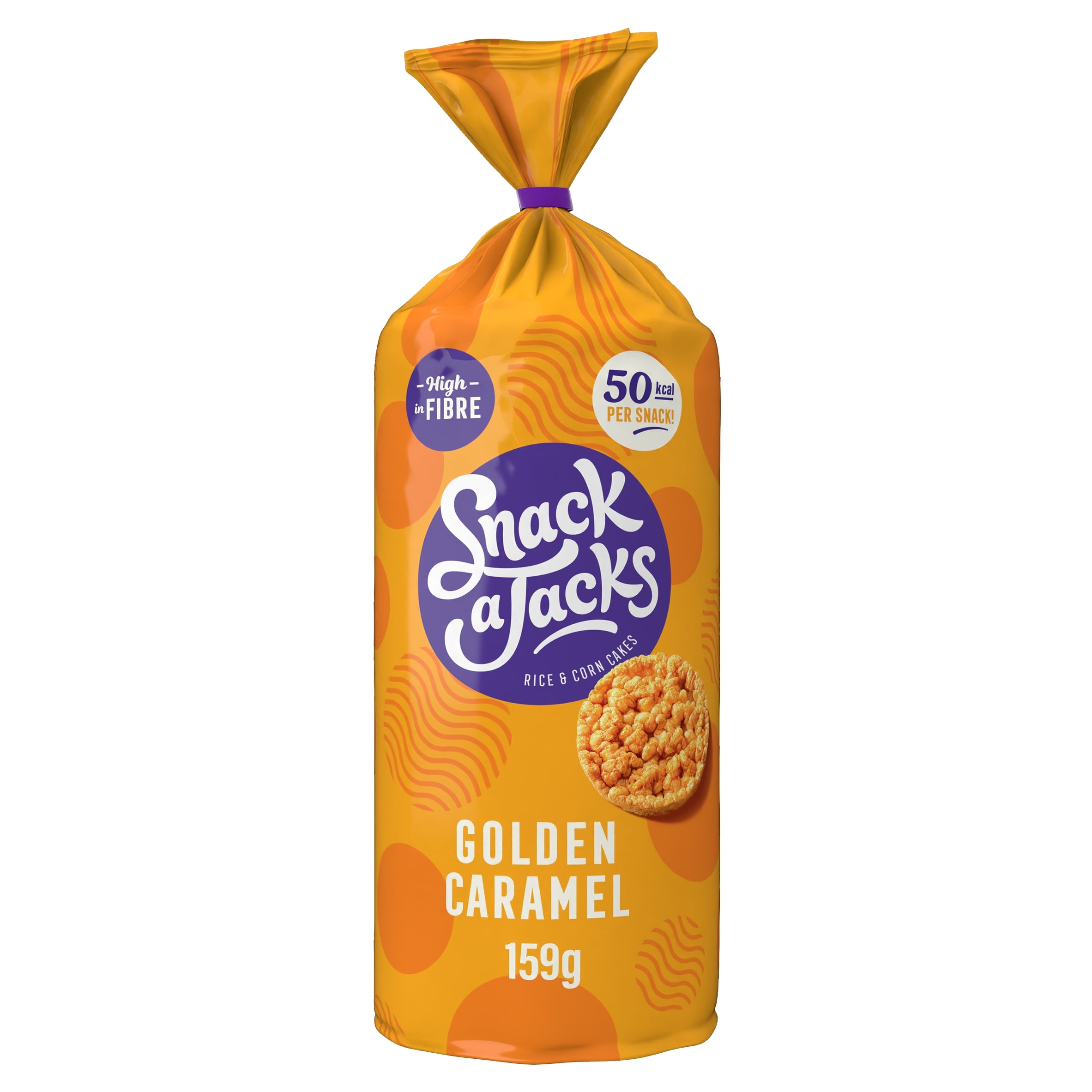 Snack a Jacks Caramel Jumbo Rice Cakes 159g - Tesco Groceries