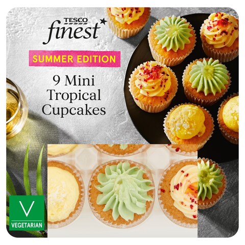 Tesco Finest 9 Mini Tropical Cupcakes - Tesco Groceries