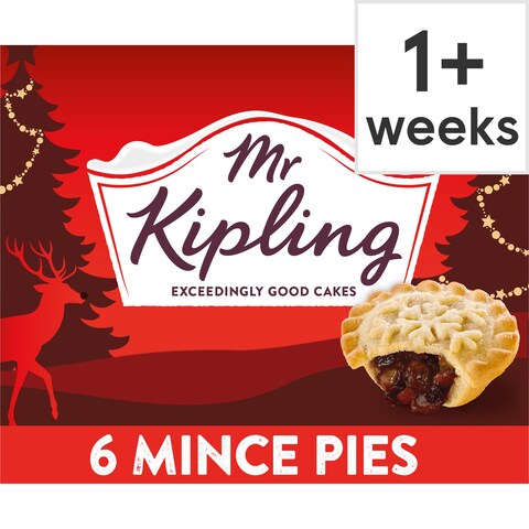 Mr Kipling 6 Snowflake Mince Pies - Tesco Groceries