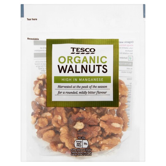 Tesco Organic Walnuts 100G - Tesco Groceries