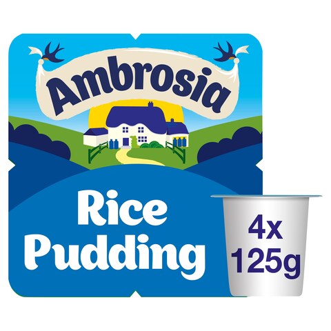 Ambrosia Creamed Rice Pudding 4 X 125G - Tesco Groceries