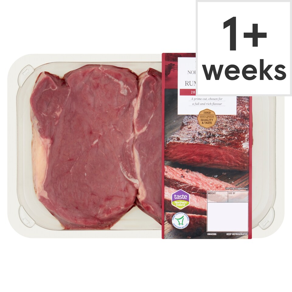Tesco Northern Irish Beef Rump Steaks 513g - Tesco Groceries