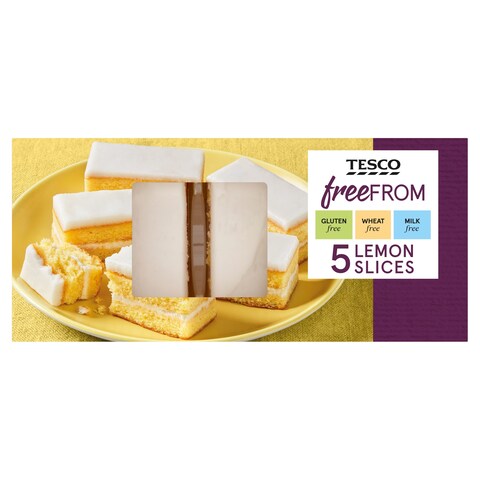 Tesco Free From Lemon Cake Slices 5 Pack - Tesco Groceries
