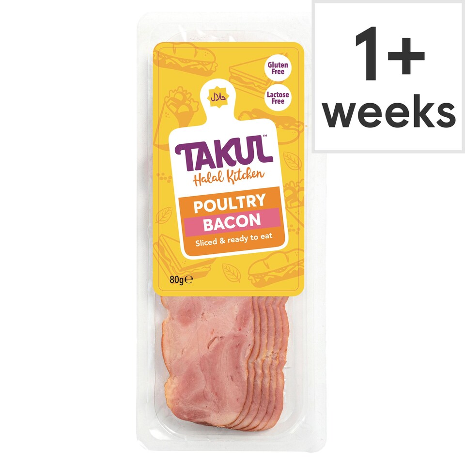 Takul Halal Kitchen Poultry Bacon 80G - Tesco Groceries