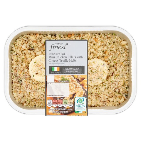 Tesco Finest Irish Corn Fed Mini Chicken Fillets with Cheesy Truffle ...