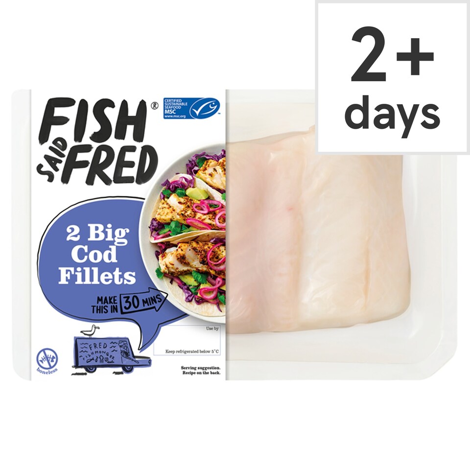 Fish Said Fred 2 Big Cod Fillets 320G - Tesco Groceries
