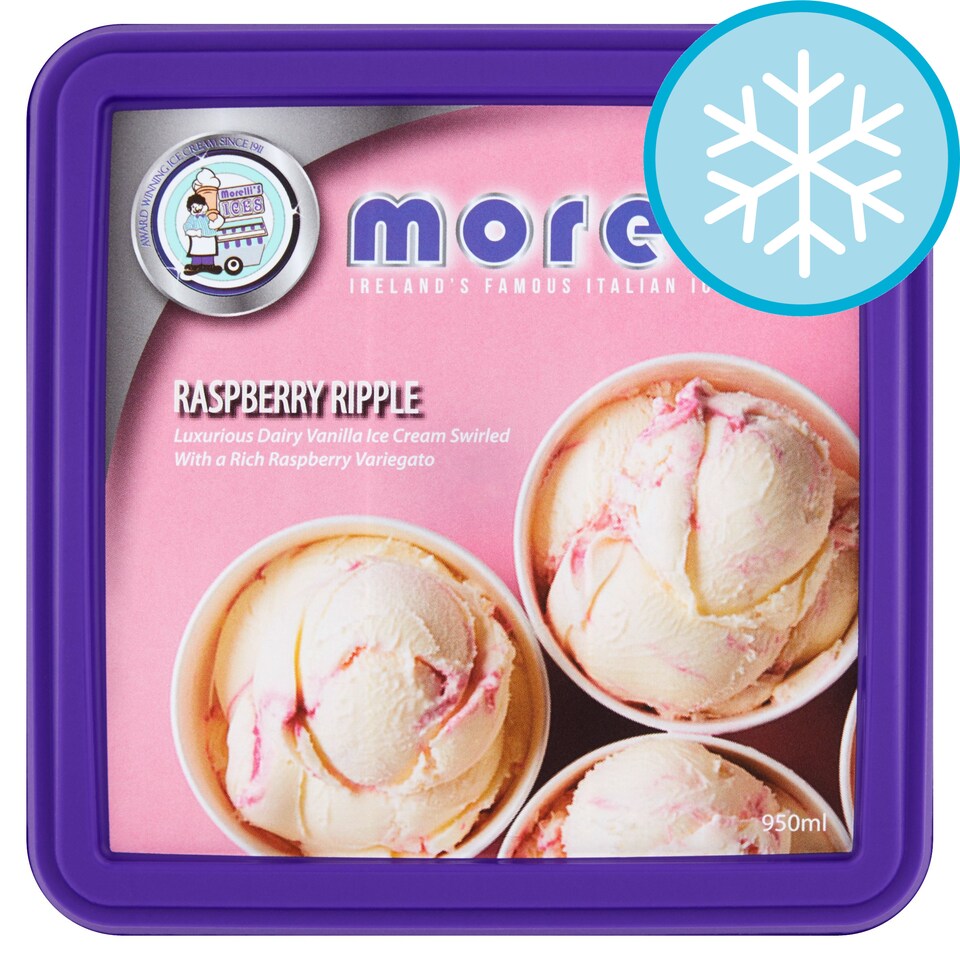 Morelli Raspberry Ripple Ice Cream 950Ml - Tesco Groceries