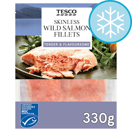 Tesco 4 Wild Salmon Fillets 330G - Tesco Groceries