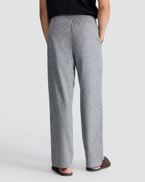 F&F Pure Cotton Herringbone Drawstring Pyjama Bottoms in Grey - Tesco ...