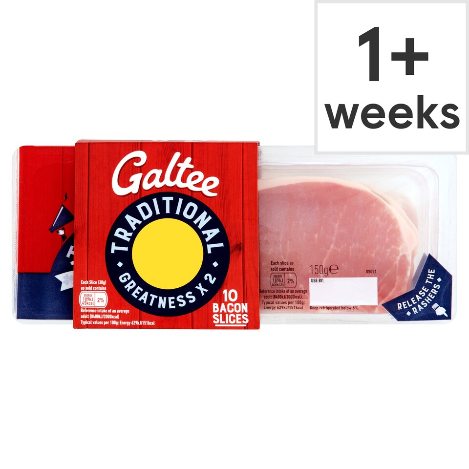 Galtee Unsmoked Bacon Twin Pack 2X150g Pump - Tesco Groceries