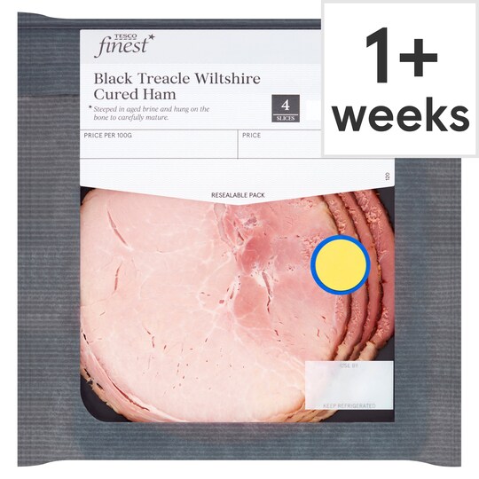Tesco Finest Deli Black Treacle Wiltshire Cured Ham 100G - Tesco Groceries