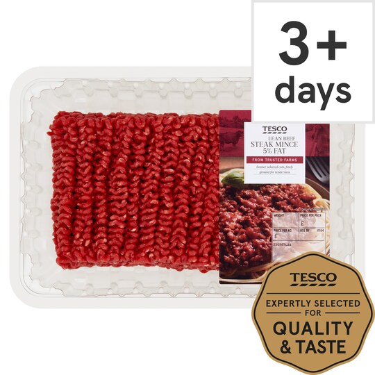 Tesco Beef Lean Steak Mince 5% Fat 750G - Tesco Groceries