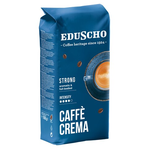 Eduscho Caffè Crema Strong Roasted Coffee Beans 1000 g - Tesco Groceries