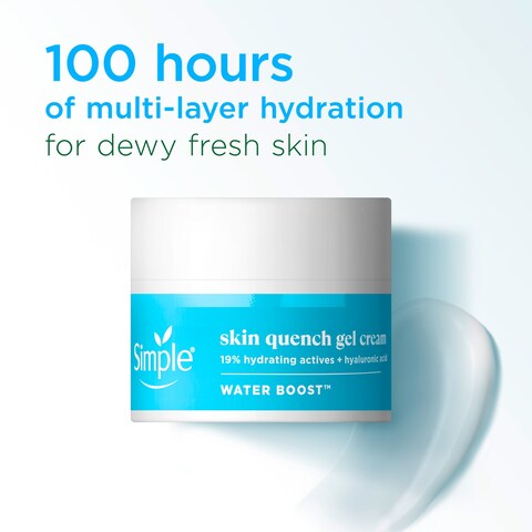 Simple Water Boost Skin Quench Gel Cream Moisturiser 50ml - Tesco Groceries