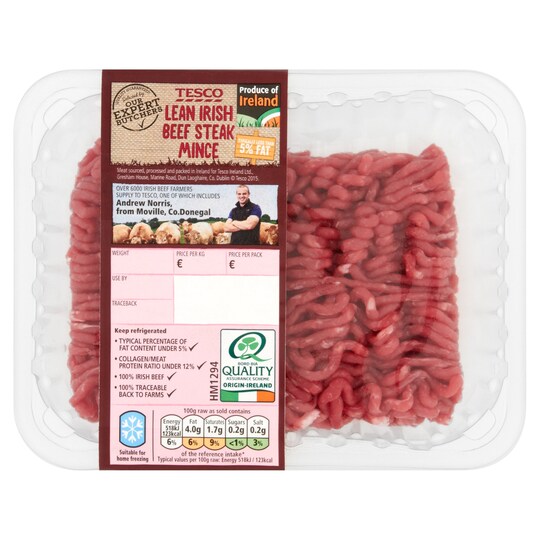 Tesco Irish Lean Beef Steak Mince 5 Fat 528G Tesco Groceries tesco-irish-lean-beef-steak-mince-5-fat-528g-tesco-groceries