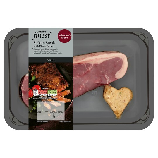 Tfin Sirloin Steak With Diane Bttr 193g Tesco Groceries