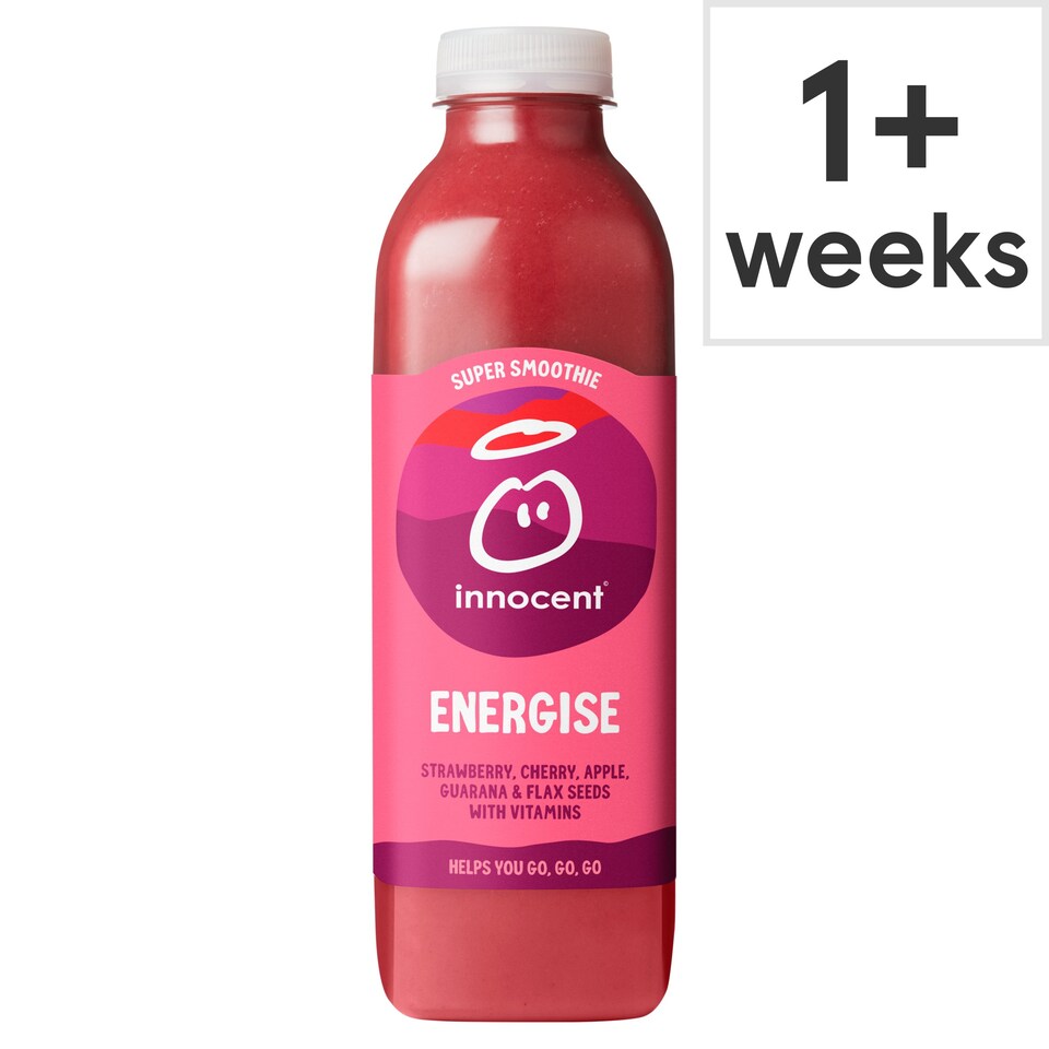 innocent Super Smoothie Energise, Strawberry & Cherry 750ml - Tesco ...