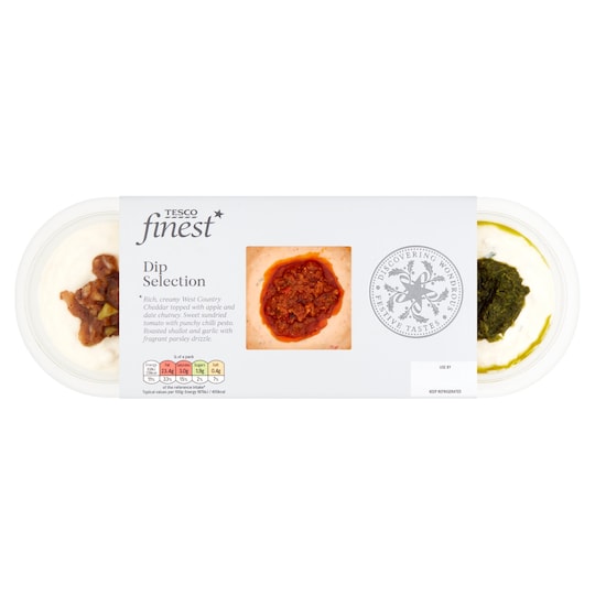 TESCO FIN* DIPS TRIO SELN 400g - Tesco Groceries