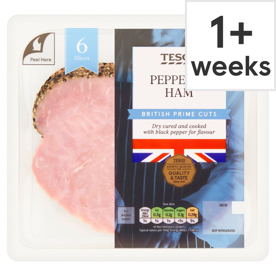 Tesco Peppered Ham 120g - Tesco Groceries
