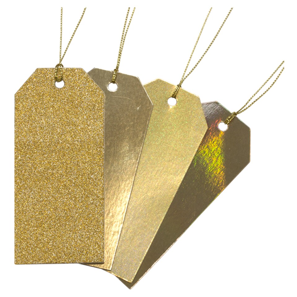 Tesco Gold Foil Gift Tags 4 Pack - Tesco Groceries