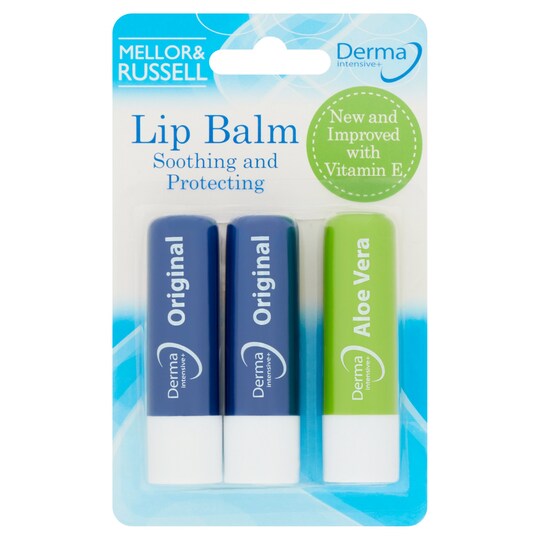 Derma Intensive Lip Balm Triple Pack - Tesco Groceries