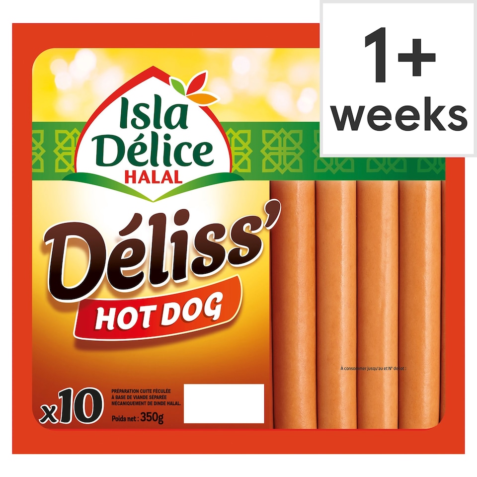 Isla Delice Halal Hot Dog 350g - Tesco Groceries