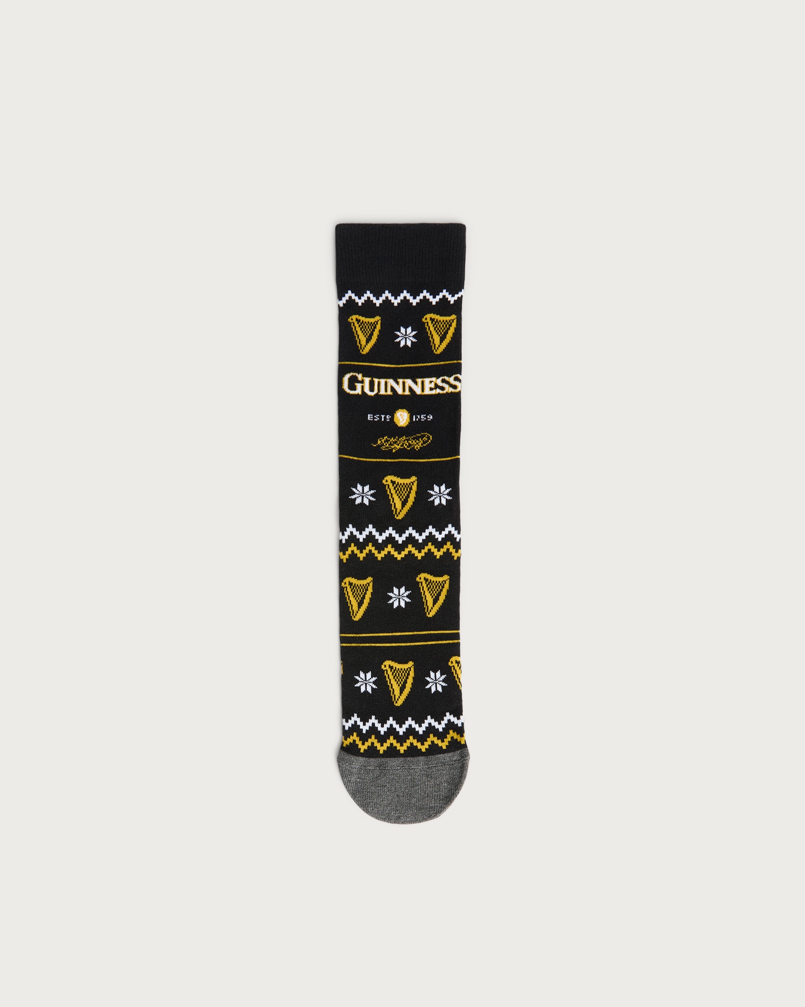 Guinness Cotton Rich Patterned Socks in Black - Tesco Groceries