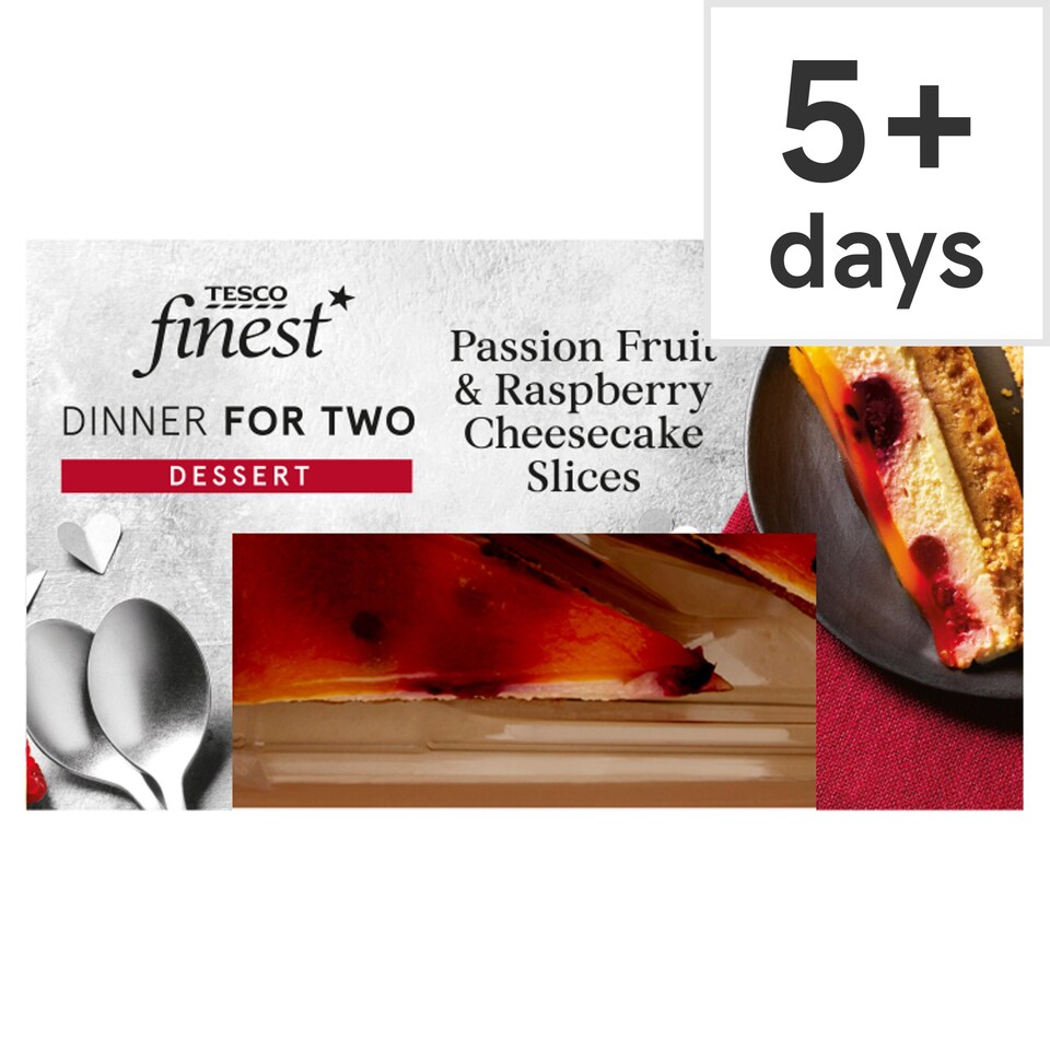 Tesco Finest Raspberry & Passion Fruit Cheese Cake Slices 2X90g - Tesco ...