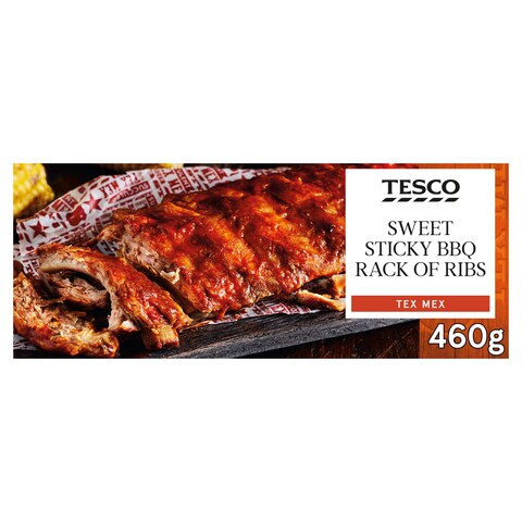 Tesco Tex Mex Sticky Bbq Rib Rack 460G - Tesco Groceries