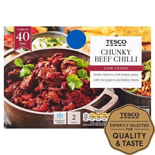 Tesco Chunky Beef Chilli 550G - Tesco Groceries