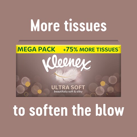 Kleenex Ultra Soft Tissues MEGA Box 75% more tissues 112 Sheets - Tesco ...