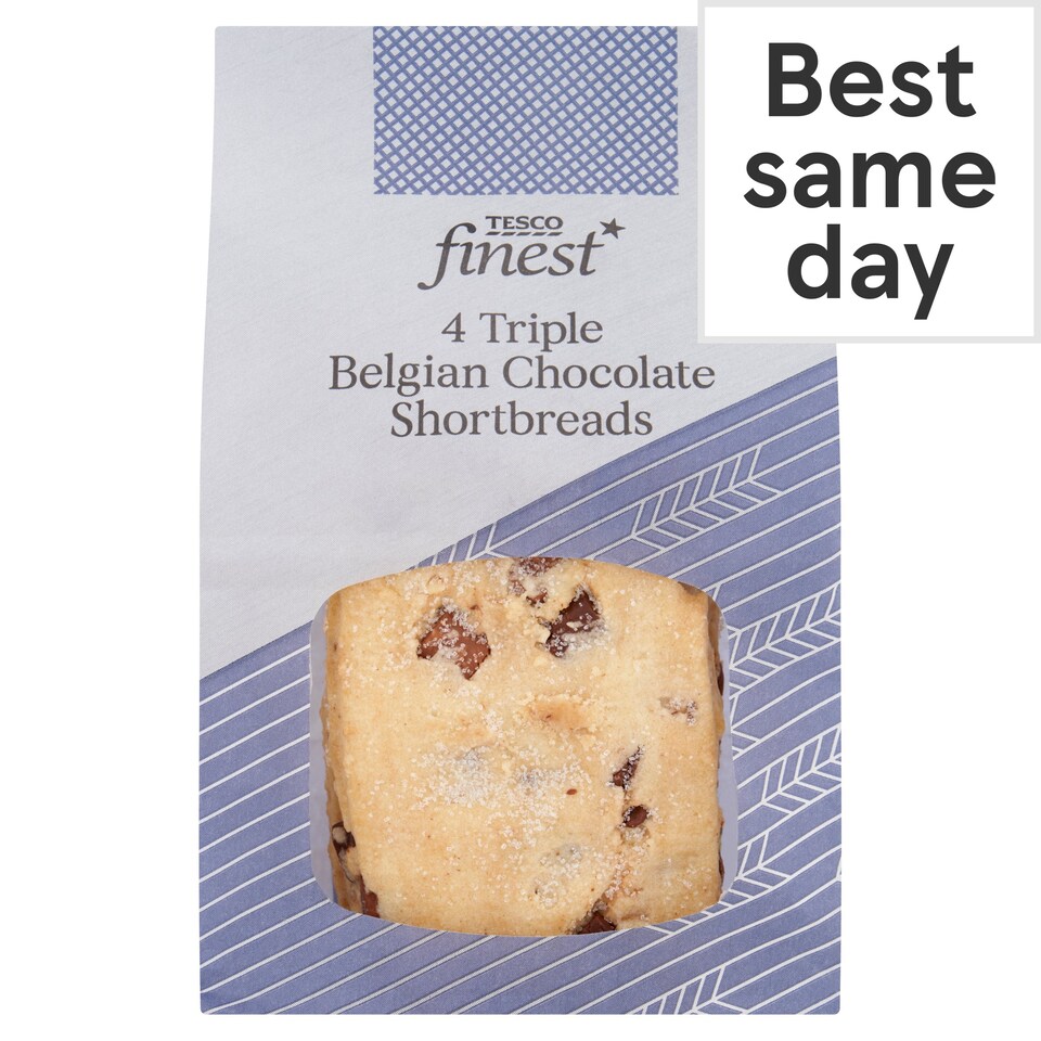 Finest Triple Chocolate Shortbread 4 Pack - Tesco Groceries