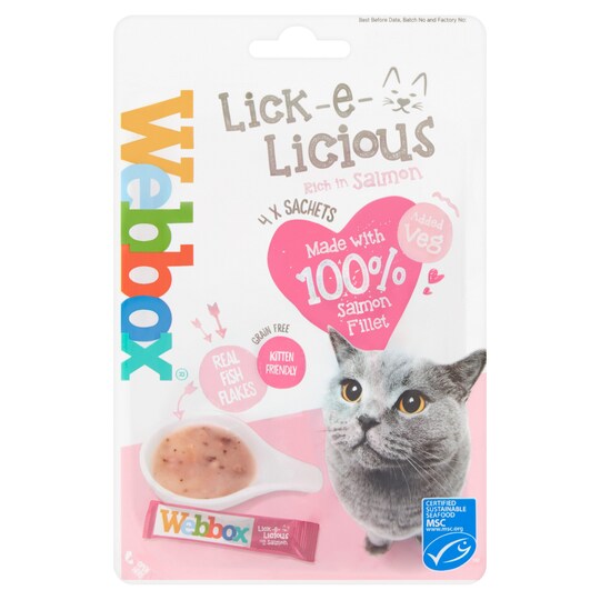 Webbox Cat Food Lick E Licious Salmon 80G Tesco Groceries webbox-cat-food-lick-e-licious-salmon-80g-tesco-groceries