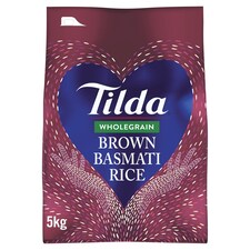 Tilda Whole Grain Basmati Rice 5Kg - Tesco Groceries