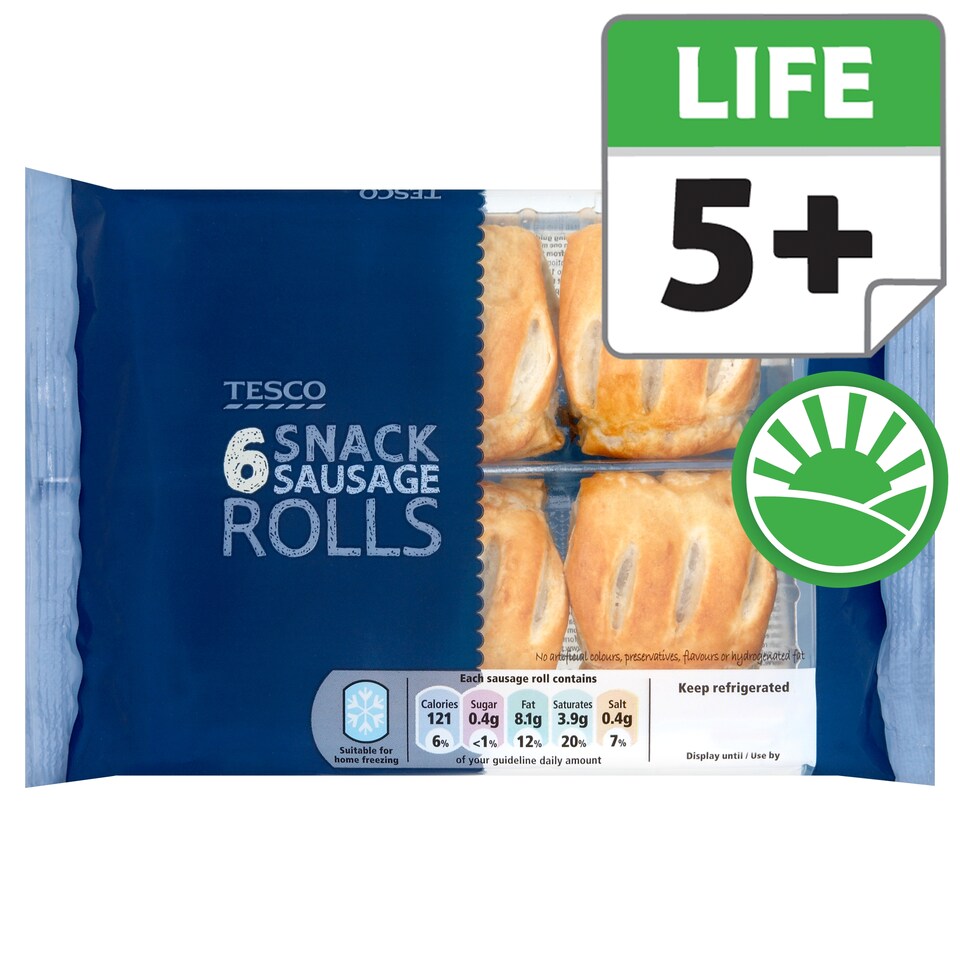 Tesco 6 Pack Snack Sausage Rolls 200G - Tesco Groceries