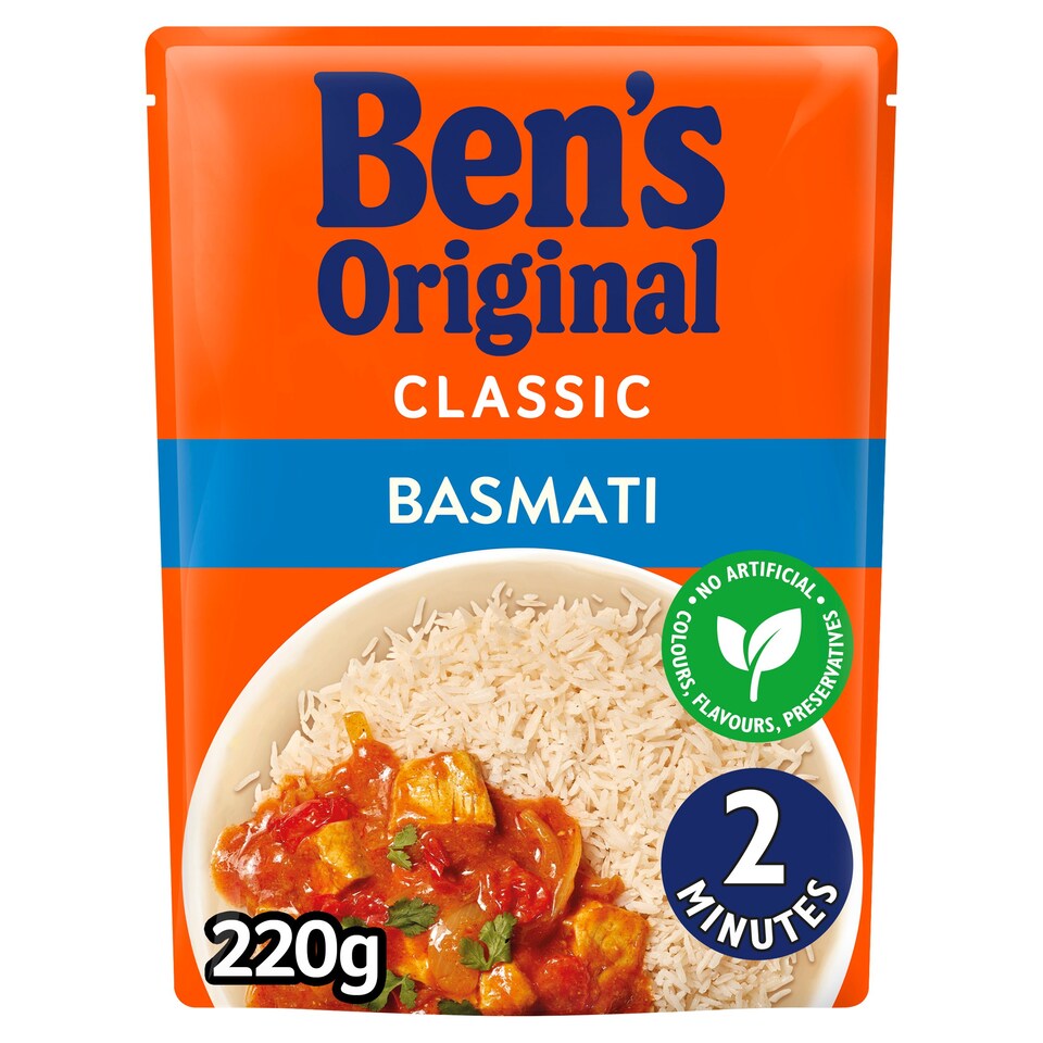 Ben's Original Basmati Microwave Rice 220g - Tesco Groceries