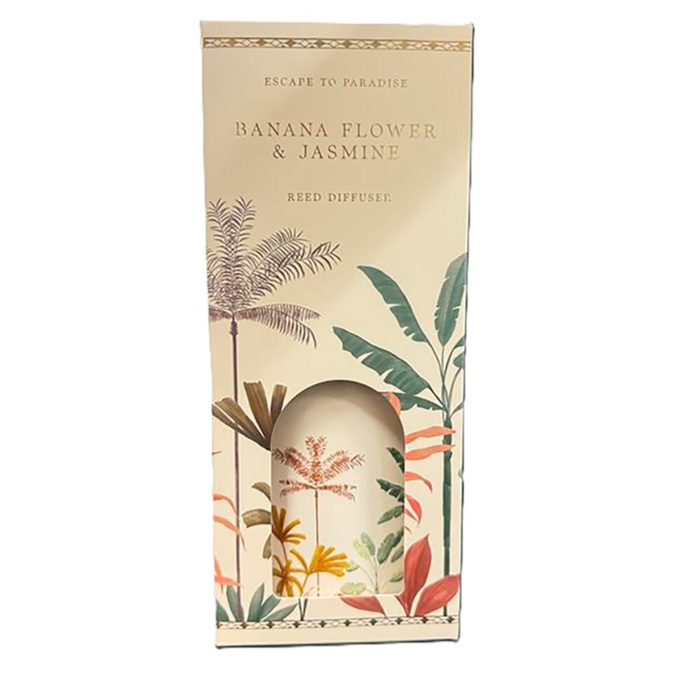 F&F Home Citrus Amber Ceramic Palm Print Diffuser 100ml - Tesco Groceries