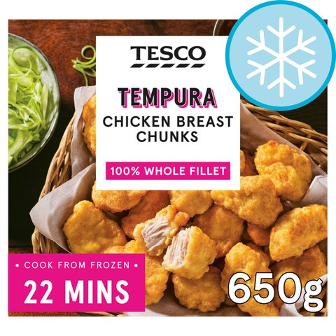 Tesco Tempura Chicken Breast Chunks 650G - Tesco Groceries