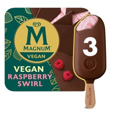 Magnum Vegan Raspberry Swirl Ice Cream Sticks 3 x 90ml - Tesco Groceries