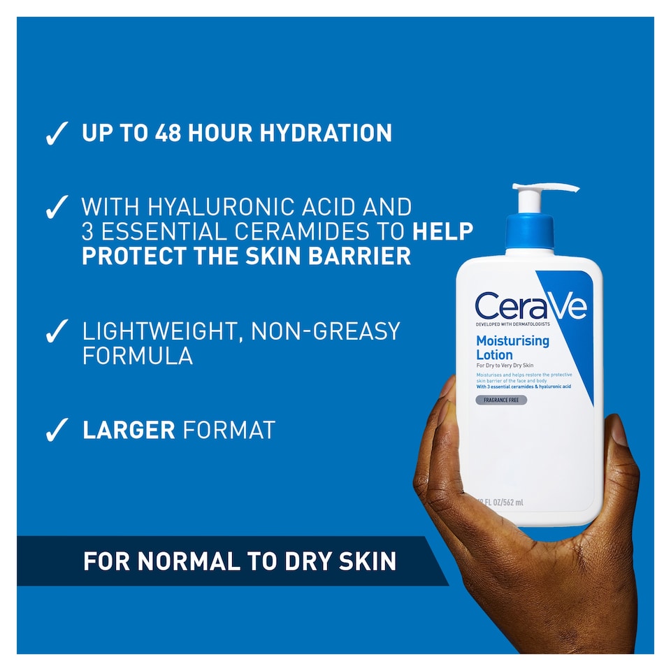 CeraVe Moisturising Lotion with Hyaluronic Acid & Ceramides for Normal ...