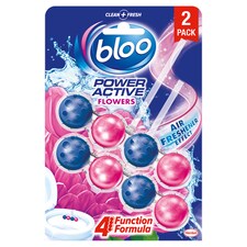 Bloo Power Activ Flowers Rim Block 2X50g - Tesco Groceries