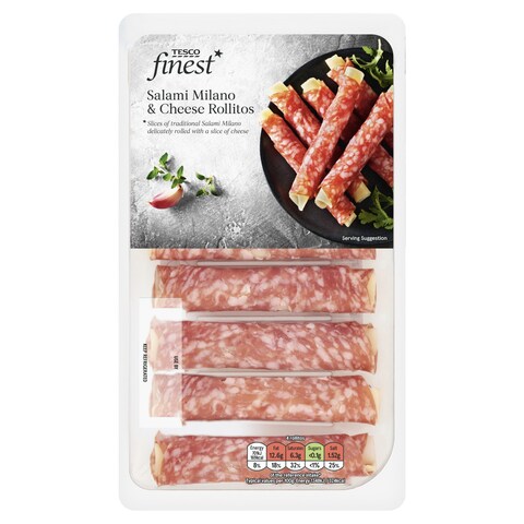 Tesco Finest Salami Milano & Cheese Rollitos 105g - Tesco Groceries