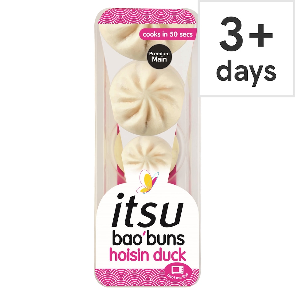 Itsu 3 Bao Buns Hoisin Duck 120G - Tesco Groceries