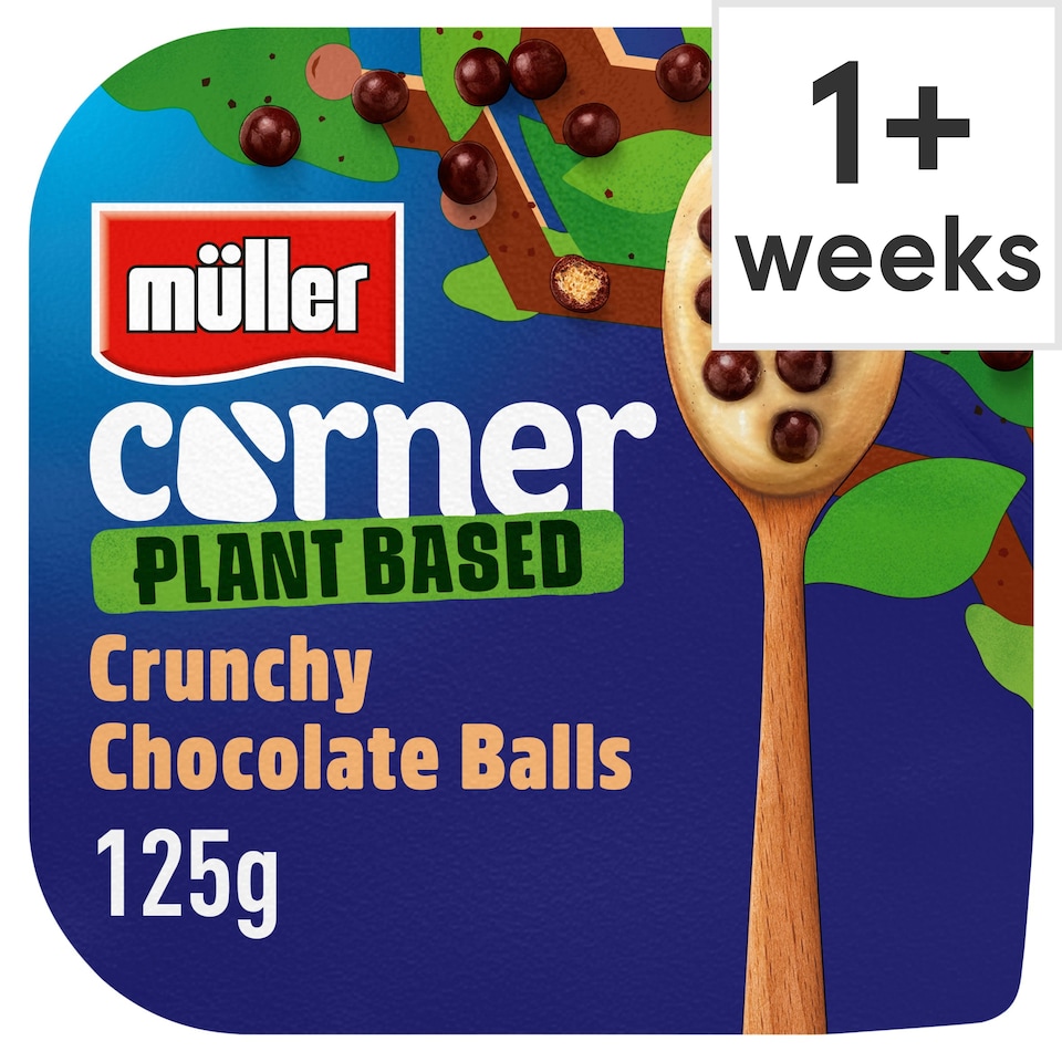 Muller Corner Plant Based Yoghurt Crunchy Chocolate Balls 125g - Tesco ...