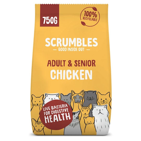 Scrumbles Chicken Dry Cat Food 750G - Tesco Groceries