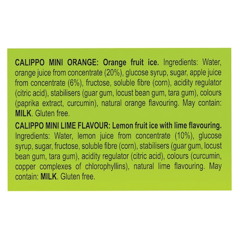 Wall's Calippo Mini Orange & Lemon-Lime Ice Lollies 5x80ml - Tesco ...