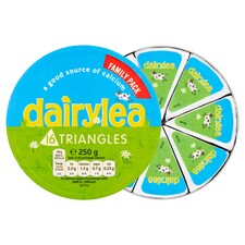 Dairylea Regular Triangles 250G - Tesco Groceries